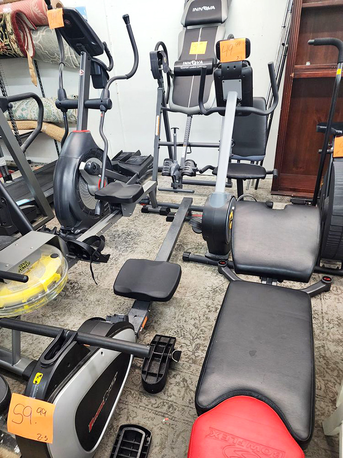 The graveyard of New Year's resolutions. These exercise machines have heard "just five more minutes" more times than a snooze button.