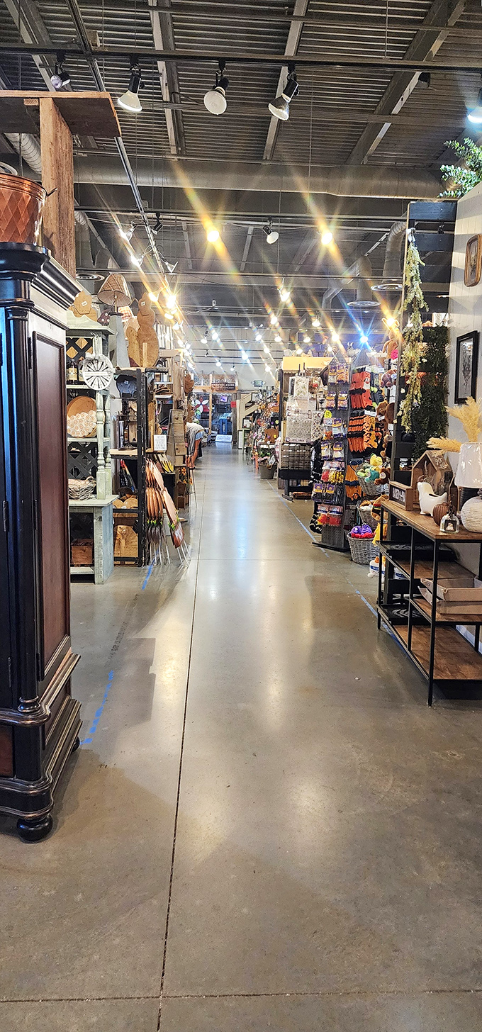 Corridors of curiosities stretch before you, promising treasures that will have your spouse asking, "Where exactly are we putting that?"