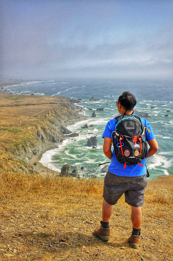 Sometimes the best view comes after the climb. This hiker found the perfect spot to contemplate life's big questions&mdash;or just appreciate not being at a desk.