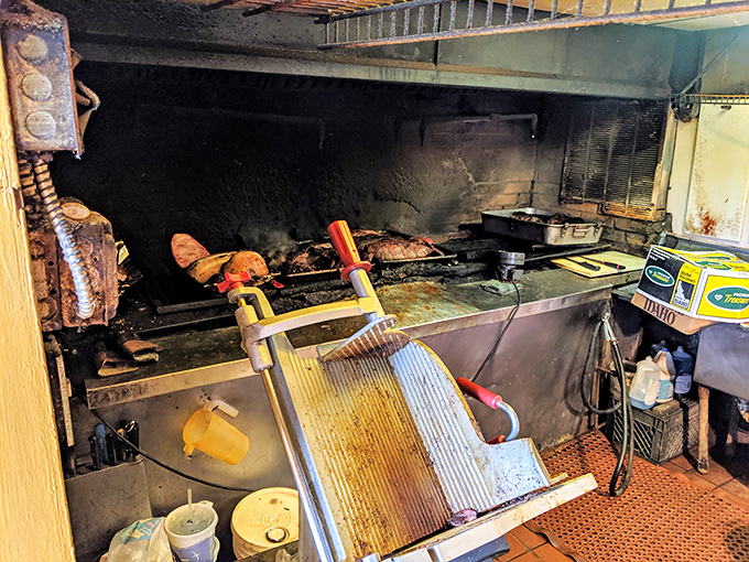 Where the magic happens: real wood, real fire, real flavor. No gas grills or shortcuts here&mdash;just time-honored techniques that can't be rushed.