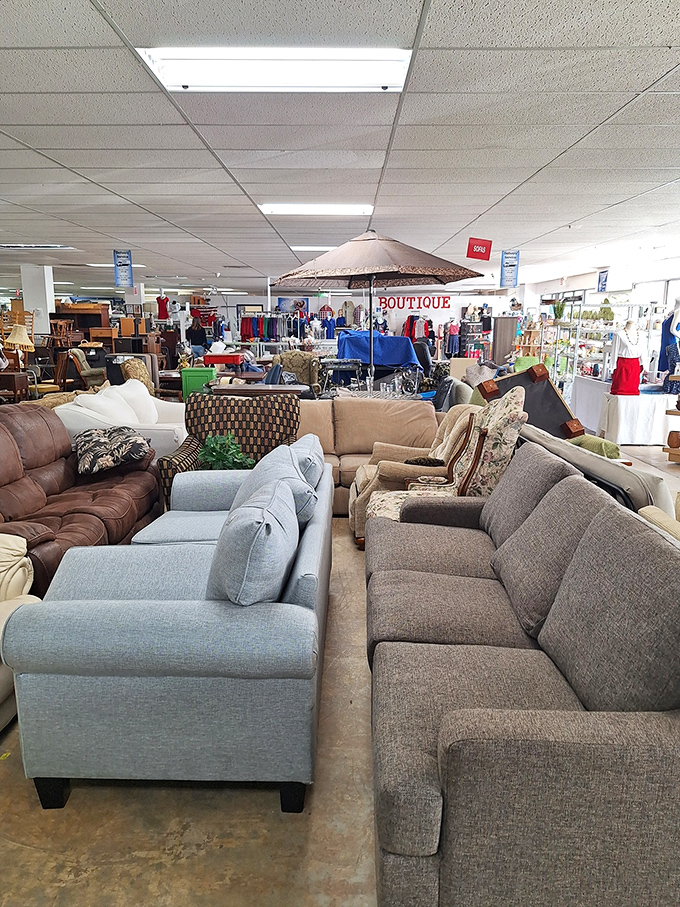 Sofa city! From beige to brown with every neutral in between. That perfect nap spot is waiting, and your wallet will thank you.