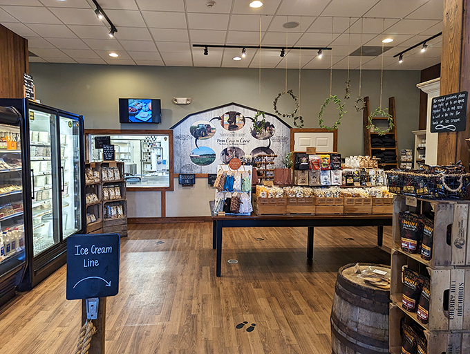 The market area invites you to take a piece of Fox Meadows home—though nothing stays in the bag for long on the drive back.