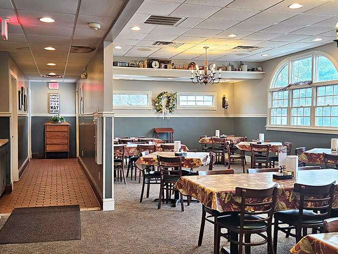 The dining room balances homey comfort with small-town charm&mdash;the kind of place where you instantly feel like a regular, even on your first visit.