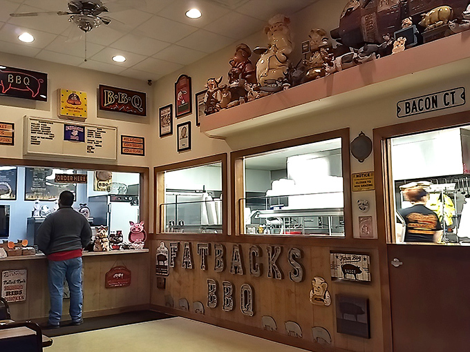 BBQ memorabilia isn't decoration&mdash;it's proof of devotion. This shrine to smoked meat tells you they're serious about what comes out of that kitchen.