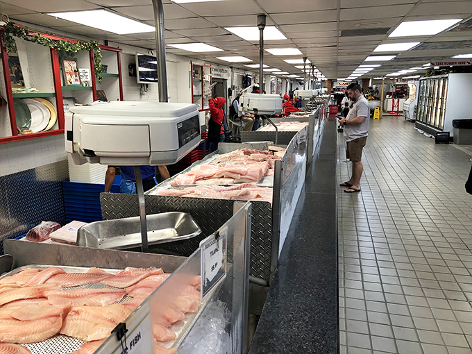 Where seafood dreams come true—gleaming display cases showcase the day's catch while skilled staff stand ready to fulfill your oceanic desires.