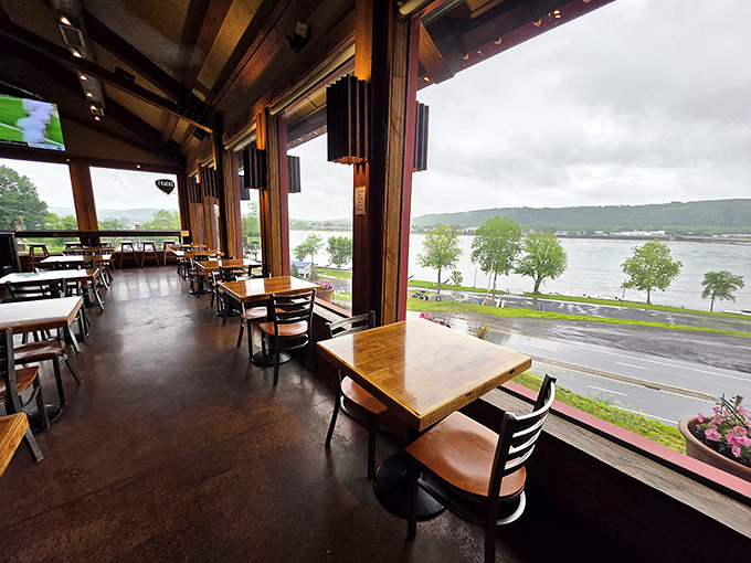 The dining room's panoramic river views remind you that great food tastes even better when paired with Pennsylvania's natural beauty.