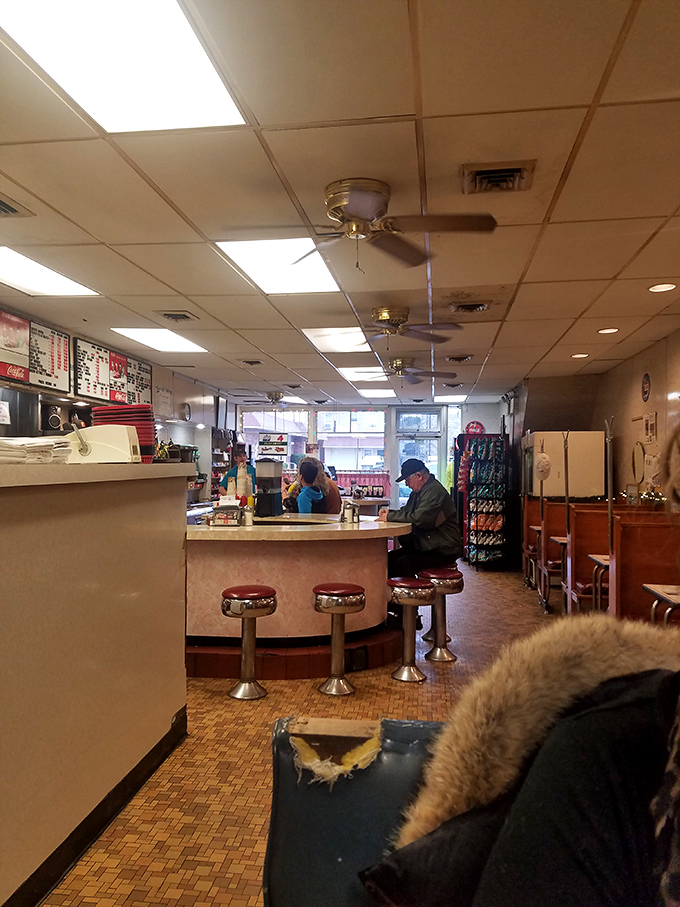 The counter service setup at Lou's is democracy in action. Everyone gets the same great food, regardless of your station in life.