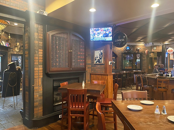 The bar area combines sports-watching practicality with enough warmth that you'll want to linger long after the game ends.