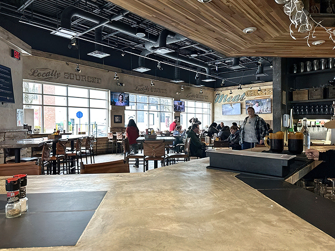 Natural light floods the space like a blessing, making everything (and everyone) look better than their driver's license photo.