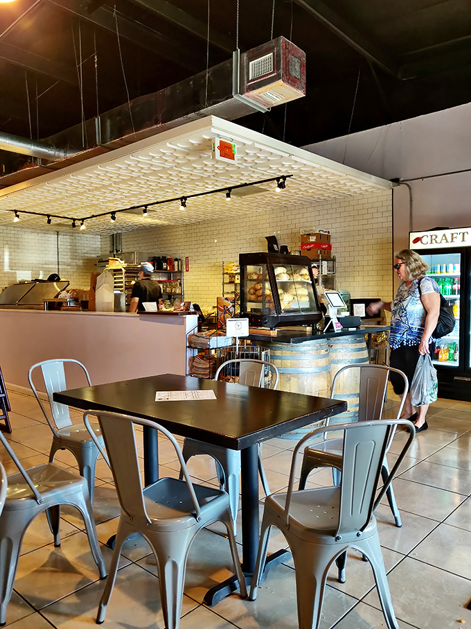 Another angle reveals the casual charm where serious baking happens in refreshingly unpretentious surroundings.