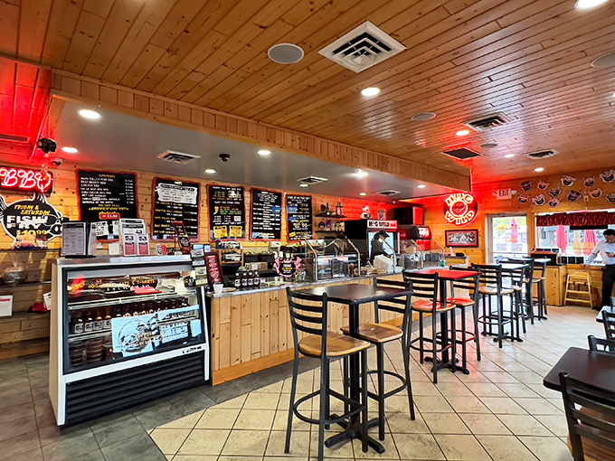 The warm glow of Hog Wild's interior feels like barbecue's version of Cheers&mdash;where everybody might not know your name, but they definitely understand your hunger.