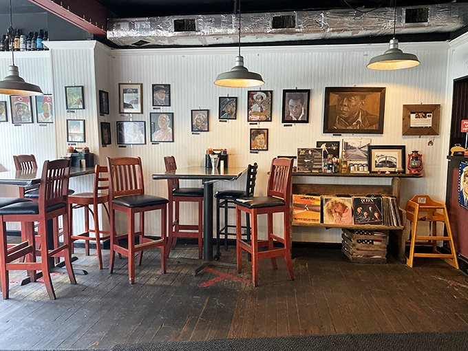 The vinyl corner at Eli's proves good barbecue and good music are life's perfect pairing &ndash; just ask the Reds legends watching from the walls.