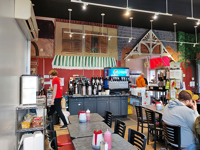 Where breakfast dreams come true&mdash;the soda fountain, coffee station, and dining area create the perfect backdrop for morning memories and caffeine-fueled conversations.