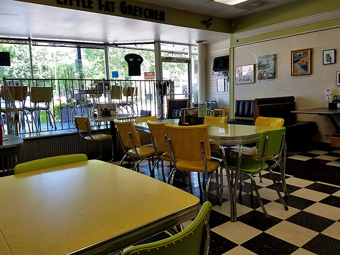The dining room feels like it was designed by someone who understands that breakfast should be both delicious and cheerful.
