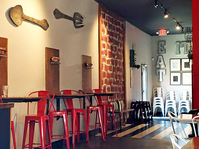 From this angle, you can almost hear the happy murmur of satisfied diners plotting their next menu conquest.