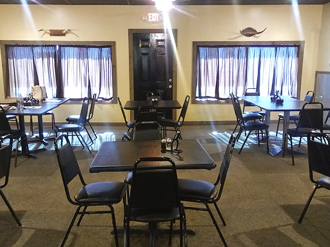 Another angle reveals the restaurant's inviting atmosphere where conversations flow as smoothly as wine.