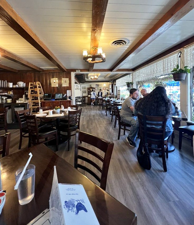 The dining room feels like the cozy living room of a Danish relative who happens to make the world's best breakfast.