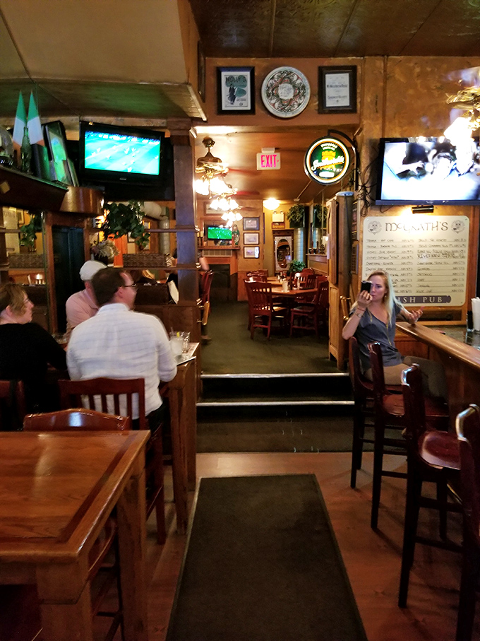 Every corner of McGrath's tells a story, from the worn wooden tables to the subtle Irish memorabilia adorning the walls.