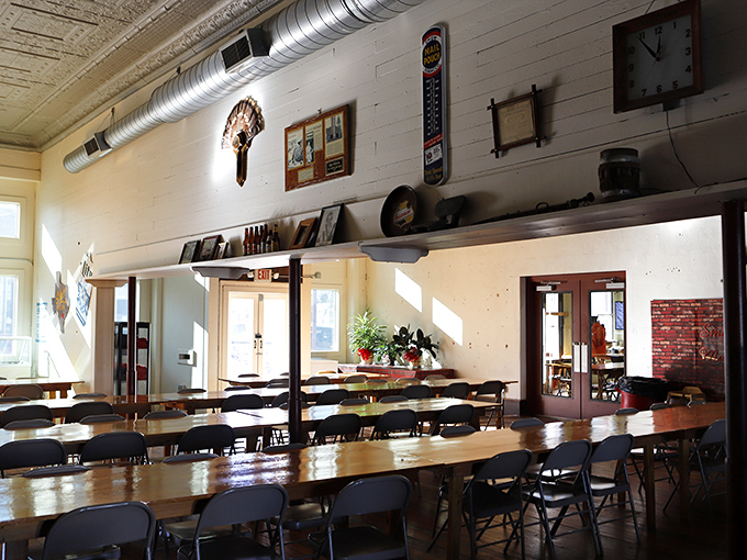 High ceilings and exposed brick walls let the smoke and conversation flow freely together.