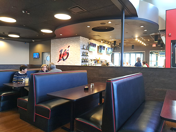 Comfortable booths with that perfect balance of privacy and people-watching potential &ndash; the dining equivalent of having your cake and eating it too.