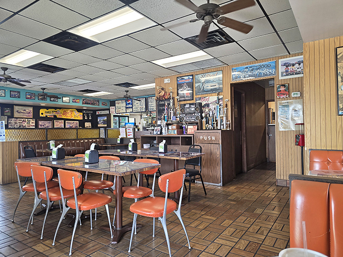 Orange chairs that haven't changed since Carter was president&mdash;because when something works this well, why mess with perfection?