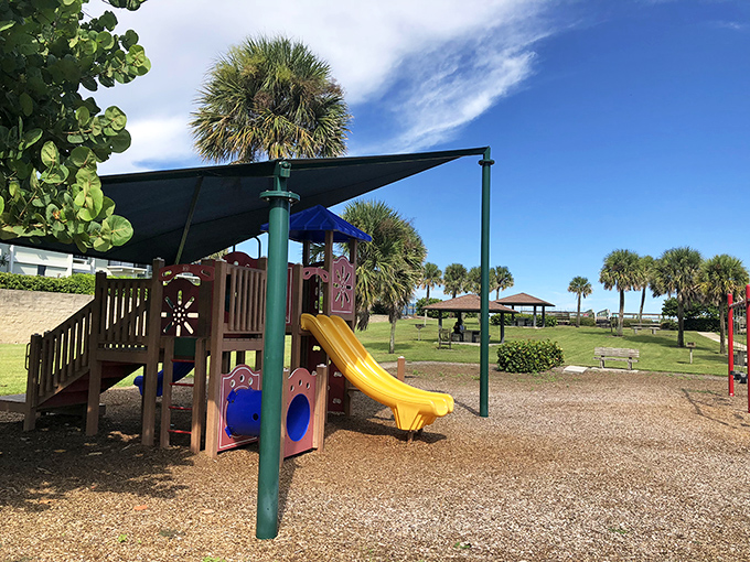 Childhood joy meets oceanfront real estate. Jaycee Park's playground proves that kids in Vero Beach have better office views than most Manhattan executives.