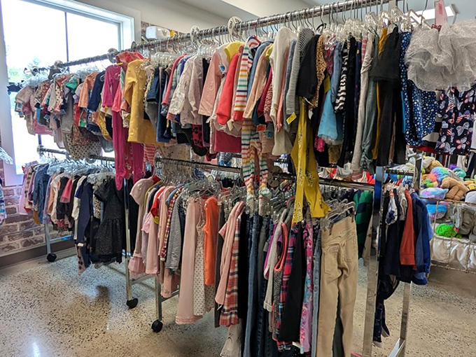Kids' clothing galore! Because children outgrow things faster than you can say "I just bought that last week."