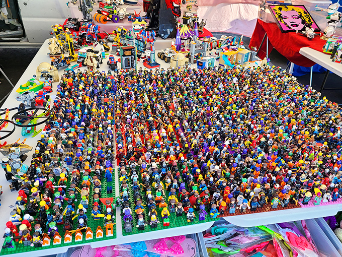 A plastic army of tiny personalities! This Lego minifigure collection would make any grown adult suddenly remember why they loved toys in the first place.