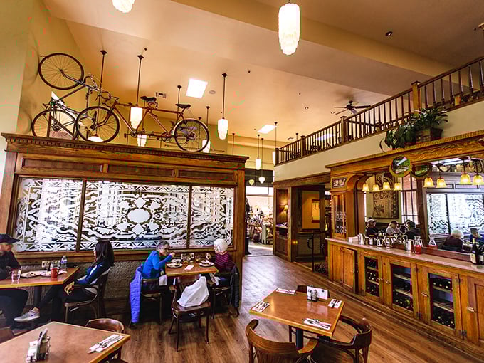 At Linn's Restaurant, those bicycles on the ceiling remind you to make room for dessert&mdash;you'll need to pedal it off later anyway.