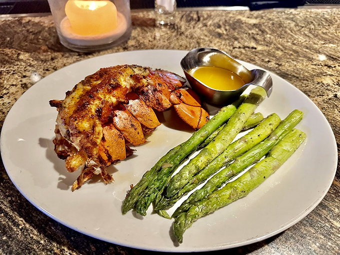 Lobster tail and asparagus &ndash; when you want to feel fancy but also want to actually enjoy what you're eating.