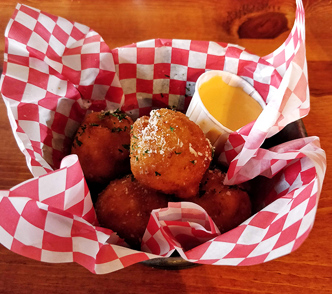 Mac and cheese that grew up, went to college, and came back cooler than ever&mdash;fried into bite-sized spheres of molten goodness.