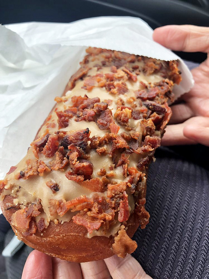 The maple bacon donut &ndash; where breakfast meets breakfast in a sweet-savory love story that would make Nicholas Sparks reach for a napkin.