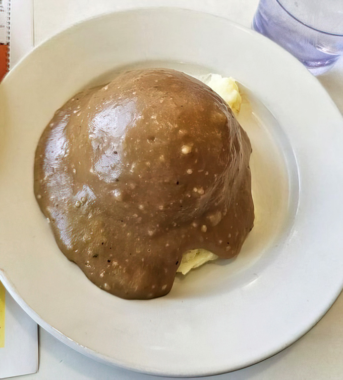 Mashed potatoes and gravy&mdash;comfort food so sincere it feels like a warm hug from your grandmother, if your grandmother was a culinary genius.