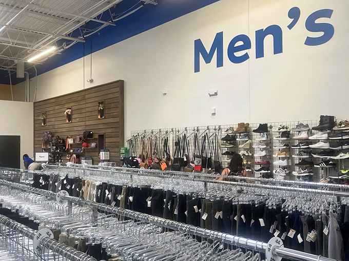 The men's section &ndash; where everything from business casual to "I'm just here to mow the lawn" finds its second chance at fashion greatness.