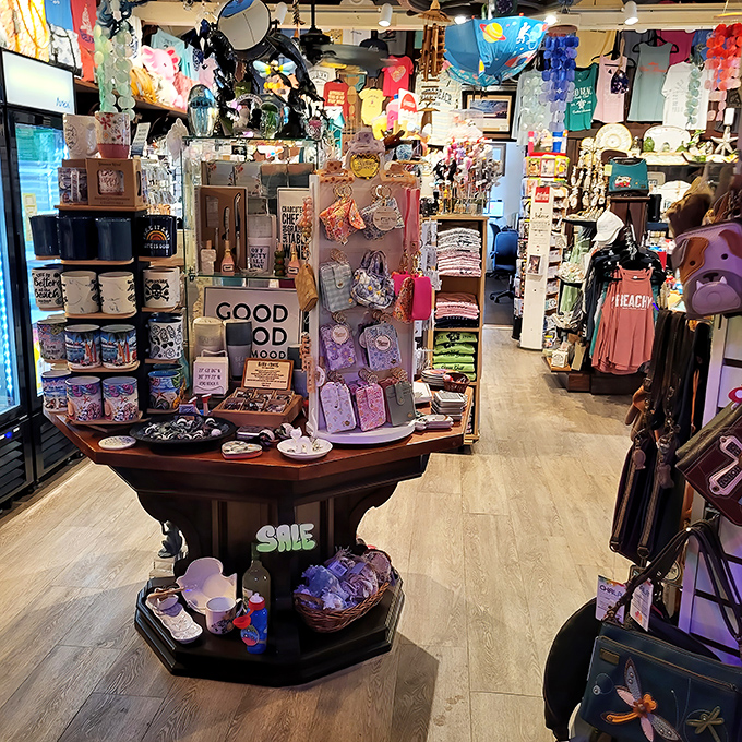 The gift shop offers a cure for post-meal depression: take home a piece of Ocean Grill when you can't take home the chef.