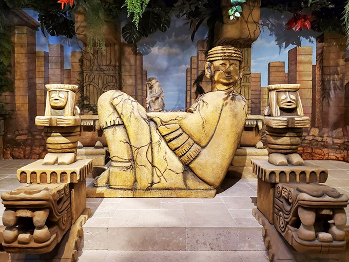 Ancient Mesoamerican sculptures transport visitors to yet another fascinating civilization. This cultural whiplash is part of what makes this museum so unique.