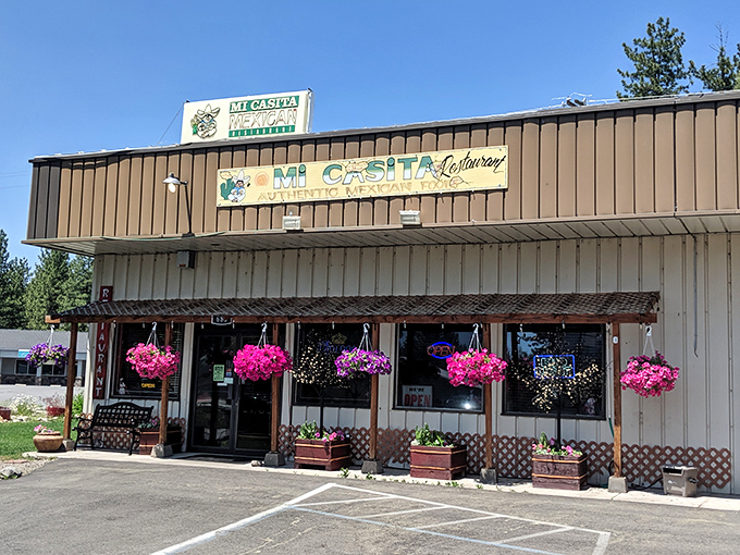 Mi Casita's hanging flower baskets aren't just decoration&mdash;they're a colorful preview of the vibrant flavors waiting inside this mountain Mexican gem.