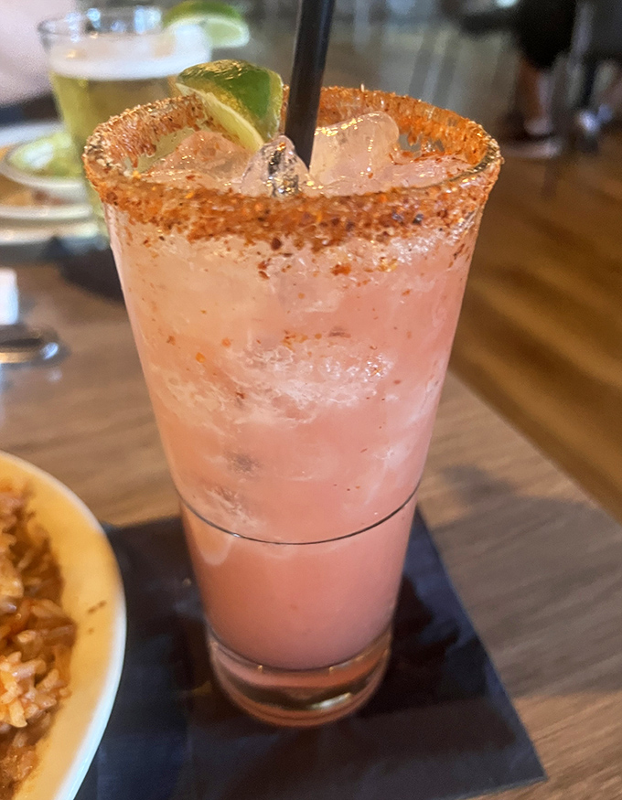 That perfect michelada blush and chili rim promises the kind of refreshment that makes Arizona heat completely bearable.