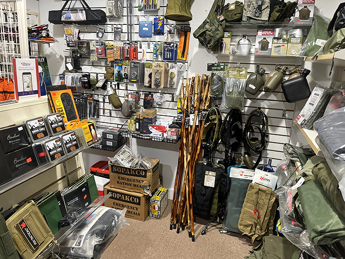 This corner could outfit an expedition to the Everglades or prepare you for that camping trip you've been promising the grandkids since 2015.