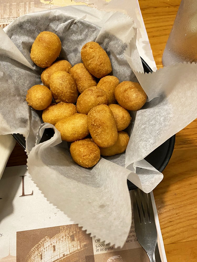 Mini corn dogs huddle together like tiny edible soldiers. These golden-fried nuggets of nostalgia prove Villa Nova knows comfort food extends beyond pasta.