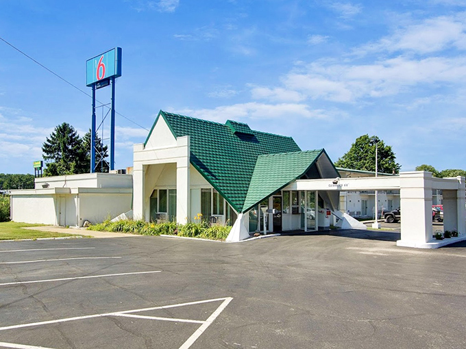 The Motel 6 stands ready for visiting family members &ndash; close enough for quality time, far enough for everyone's sanity to remain intact.