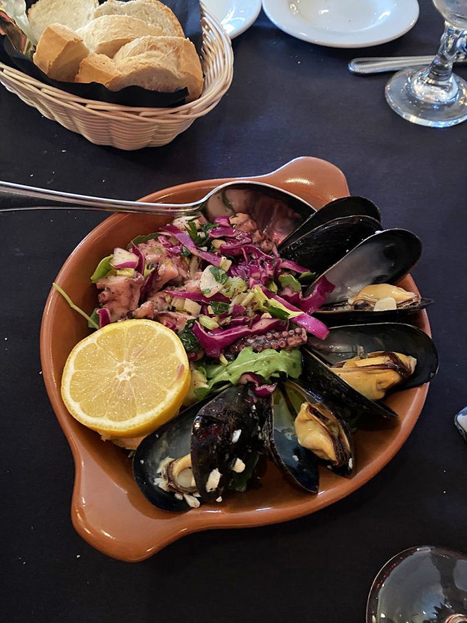 This octopus salad proves that sometimes the most intimidating menu items deliver the most delightful surprises.