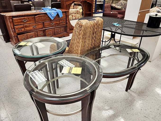 These glass-top tables reflect more than your face—they mirror decades of design evolution, from '80s glam to minimalist chic.