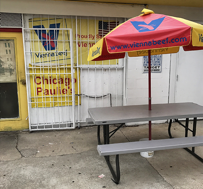 Simple outdoor seating where the real entertainment is watching people discover their new favorite sandwich obsession.