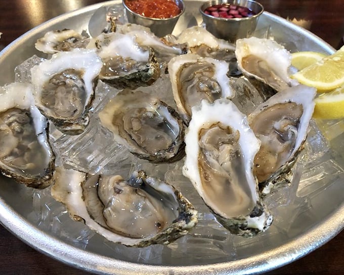 Fresh oysters on ice&mdash;nature's perfect appetizer. These briny treasures need nothing more than a squeeze of lemon and a moment of appreciation.