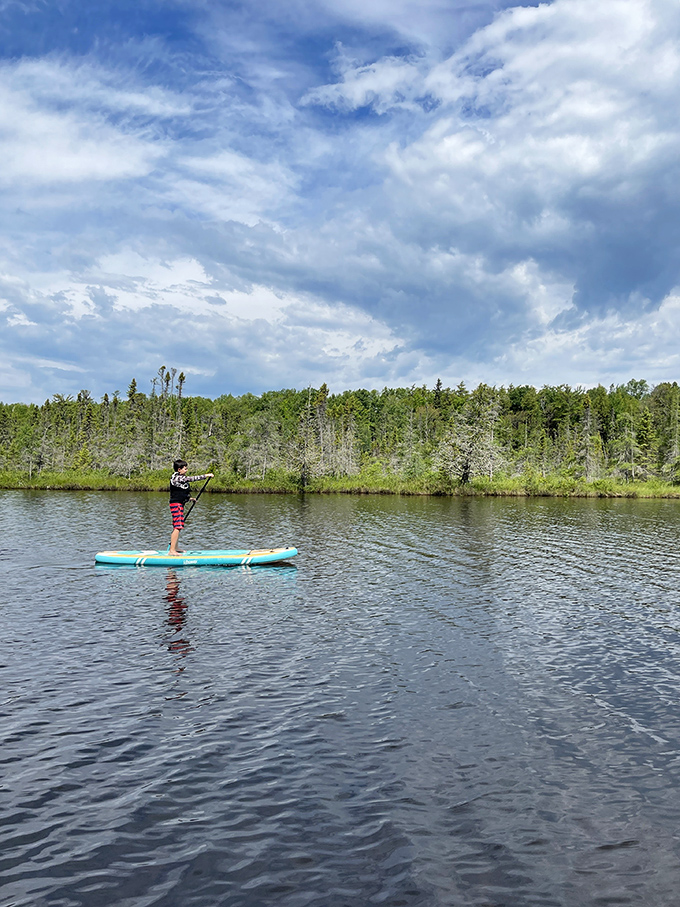 Paddle boarding paradise where the only traffic is an occasional curious fish. This peaceful lagoon offers the perfect stage for pretending you're more outdoorsy than you actually are.