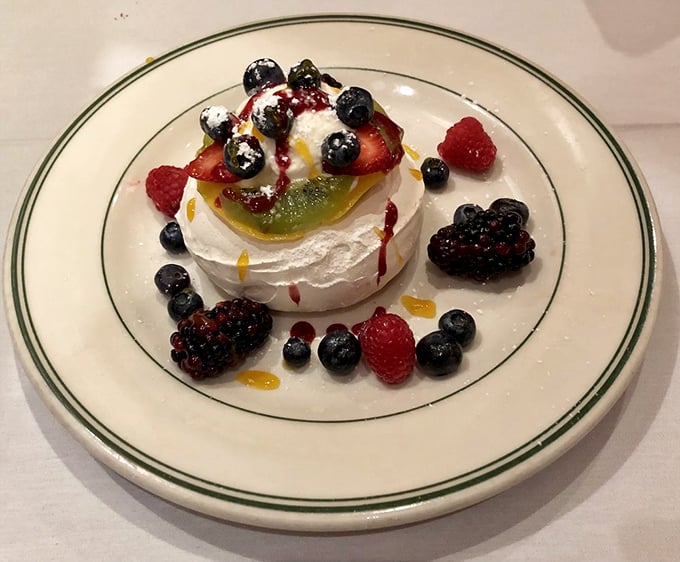 The Pavlova arrives like a ballerina on your plate &ndash; delicate, beautiful, and absolutely impossible to resist taking pictures of.