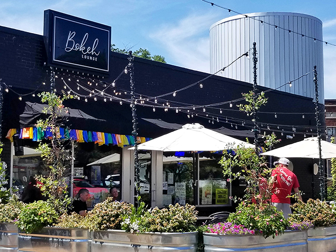 Bokel Lounge offers a taste of urban cool with string lights, outdoor seating, and the promise of conversations that last longer than your drink.