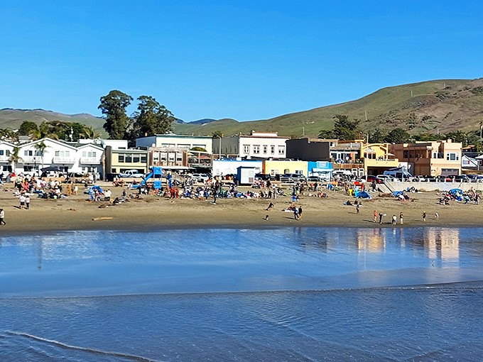 Beach day perfection&mdash;where the town serves as backdrop to nature's greatest show and everyone gets front-row seats.