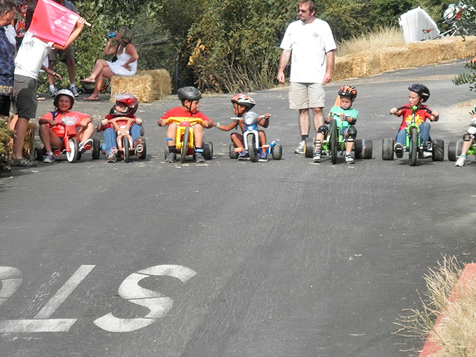 Young racers discover that winning isn't everything, but beating Dad sure feels good.